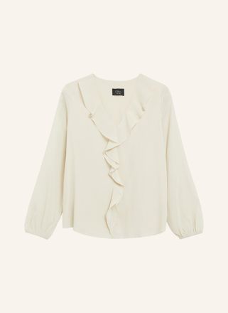 s.Oliver Black Label S.Oliver Black Label Blusenshirt Mit Volants beige