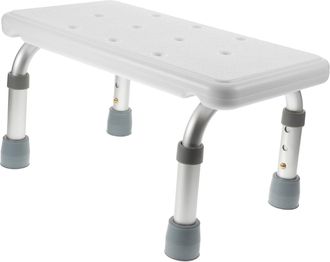 Yardwe Duschstuhl Badestuhl Hocker Rutschfester Aluminiumhocker Mit Robusten Beinen Verstellbarer Badhocker F&uuml;r Senioren Erwachsene Und Menschen Mit Behinder