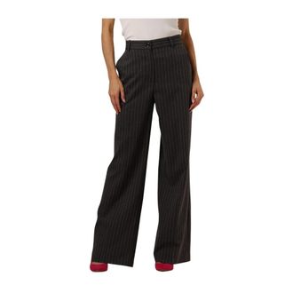 Ibana Grau Gestreifte Weite Hose - - Trousers - Damen - Grau - XS