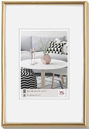 Walther Design Bilderrahme gold, 13x18 cm 2er Pack Galeria Kunststoffrahmen KG318HD