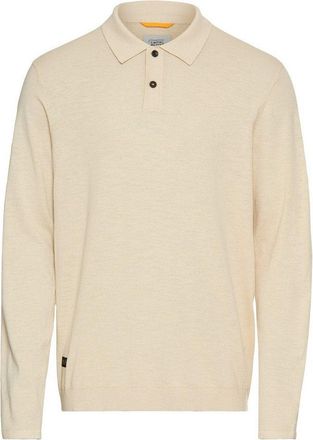 Camel Active Langarm-Poloshirt mit Rippbündchen