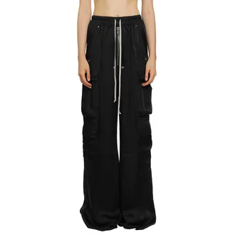 Rick Owens Tower Cargobelas in Washed Charmeuse