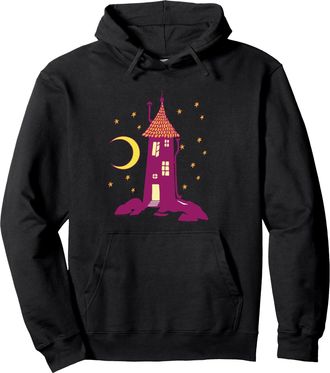 Moomin Mumin-Haus in der Dunkelheit der Nacht gruselig Pullover Hoodie