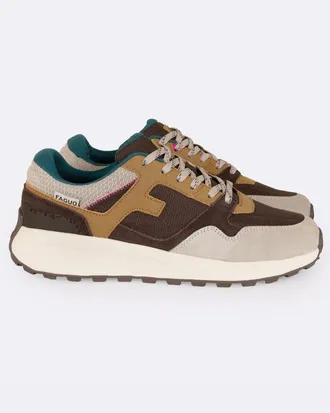 Faguo Baskets marron & beige foncé cuir - LIMWOOD
