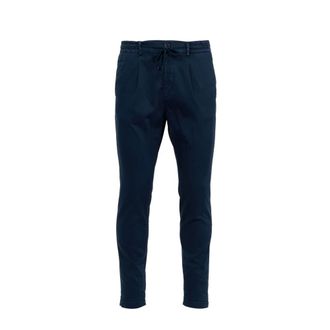 Cruna Blaue Gabardine Hose mit Kordelzug - - Trousers - Herren - Blau - L