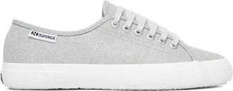 Superga Sneakers aus Stoff 3750 Jersey Lame Leggera Low Top S4135ZW Silberfarben