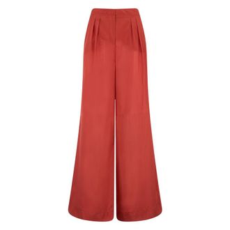 Alberta Ferretti High-waisted Wide Pants - - Trousers - Damen - Rot - L