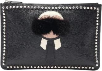 Fendi Pre-owned Karlito Sac bandouli&egrave;re en cuir - Homme - Pre-owned - Noir - Taille: ONE Size