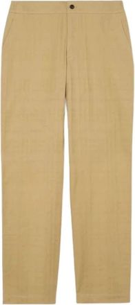 Burberry Homme, Pantalons, Beige, Taille: XL Pantalon en coton &agrave; carreaux textur&eacute;s