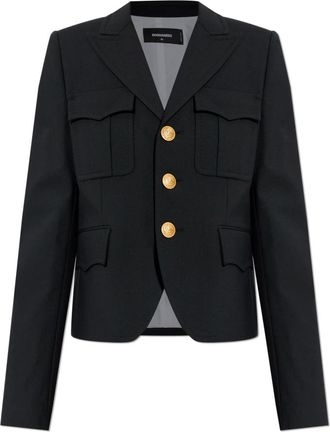 Dsquared2 Femme, Vestes, Noir, Taille: 34 FR Blazer en laine