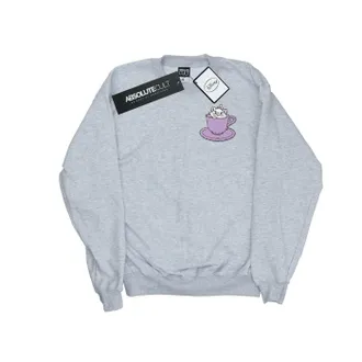 Disney Aristocats Marie In Cup Breast Print Sweatshirt f&uuml;r Damen (Grau)