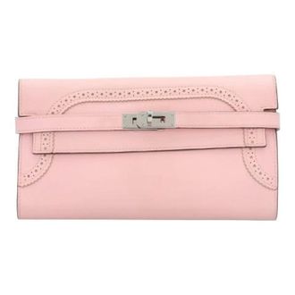 Herm&egrave;s Portefeuille Kelly Ghillies Pre-owned - Femme - Pre-owned - Rose - Taille: ONE Size