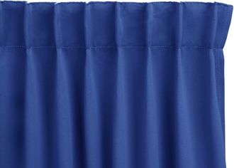 LIFA Living 1x Blickdichter Vorhang mit Haken in Blau, 250 x 150 cm (L x B) dunkelblauer Verdunkelungsvorhang, Vorhang für Schlafzimmer, Wohnzimmer