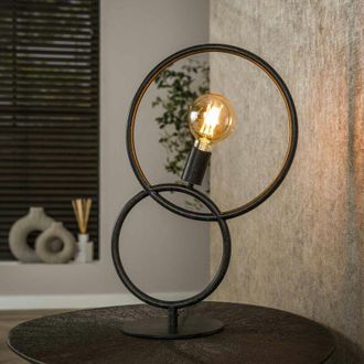 Pier Import Lampe design noire - 2 anneaux tribeca