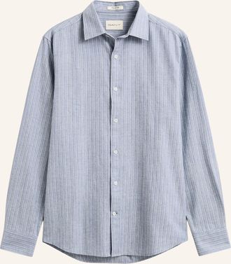 GANT Flanellhemd Regular Fit blau