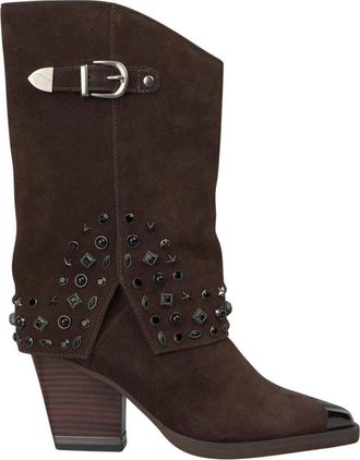 Alma En Pena Alma EN Pena, Femme, Chaussures, Brun, Taille: 35 EU Botte avec boucles et clous