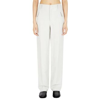 Durazzi Milano Femme, Pantalons, Blanc, Taille: 34 FR Pantalon Cargo en Toile