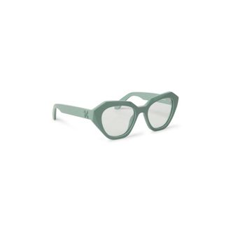 Off-white unisex, Accessoires, Vert, Taille: 51 MM Lunettes de soleil géométriques oeil de chat