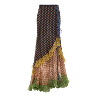 Etro Femme, Jupes, Multicolore, Taille: 38 FR Silk Chiffon Maxi Skirt