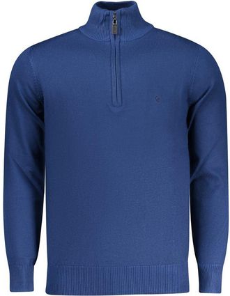 Coveri Moving Blauer Viskose Herrenpullover