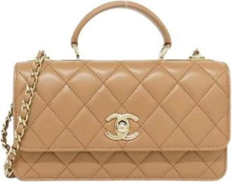 Chanel Sac &agrave; main Pre-owned- Sac bandouli&egrave;re - Femme - Pre-owned - Beige - Taille: ONE Size