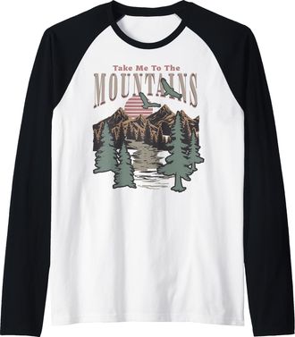 Trendy Apparel Take Me to The Mountains Flowing Creek View Raglan