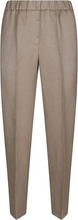 PESERICO Femme, Pantalons, Gris, Taille: 40 FR Pantalon Gabardine Fluida en Lino
