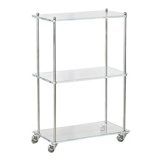 Generico Badezimmerregal aus Acryl - K&uuml;chenregal mit 3 Ebenen | Rollregal f&uuml;r Bar | f&uuml;r Zuhause, Wohnung, Wohnzimmer, K&uuml;che, Bad, Arbeitszimmer, Balkon, B&uuml;ro, 