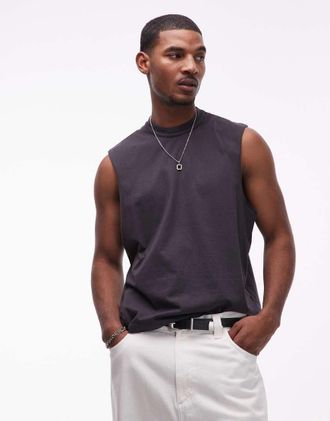 AllSaints Cole - T-shirt sans manches - Noir d&eacute;lav&eacute;