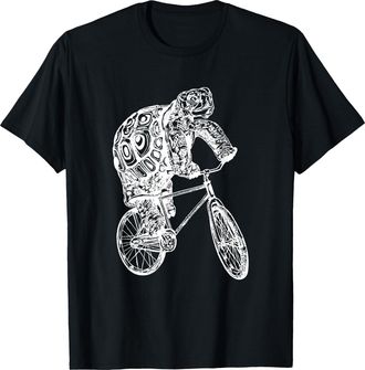 Seembo Turtle Cycling Biker Lustiges Biker Reptilien-Fahrrad T-Shirt