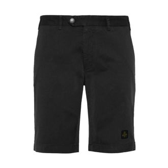 RefrigiWear Homme, Shorts, Noir, Taille: W33 Shorts Bermuda Beige &Eacute;l&eacute;gants avec Logo Patch