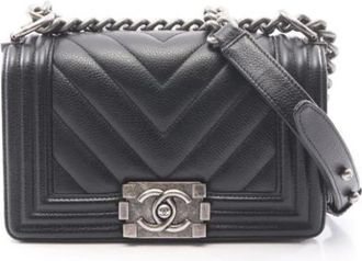 Chanel Sac bandouli&egrave;re vintage doccasion - Femme - Pre-owned - Noir - Taille: ONE Size