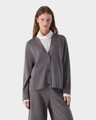 van Laack Cardigan im Milano-Strick aus ultrafeiner Merinowolle