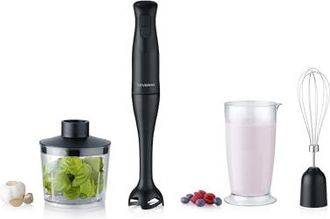 Severin Severin 4-in-1 Stabmixer inkl. 700ml Mix- & Messbecher, Schneebesen, Zerkleineraufsatz, Mixstab, abnehmbarer P&uuml;rierfu&szlig;, Turbotaste, Easy Click System,