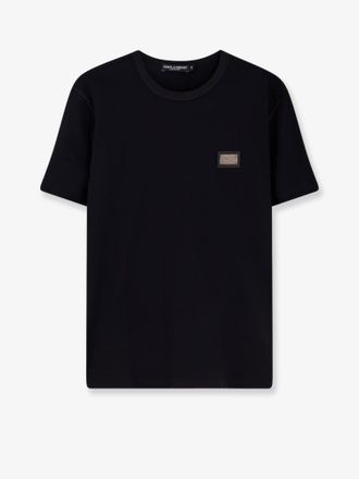 Dolce & Gabbana Cotton T-shirt with logo patch - DOLCE & GABBANA - gender_Man