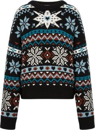 Moschino Femme, Pulls, Multicolore, Taille: 32 FR Pull ras du cou en laine m&eacute;rinos