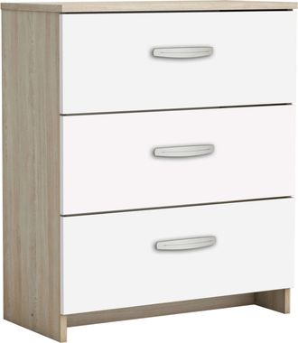 Demeyere Demeyere Watson 1 Kommode, 29,4 x 71,7 x 60,5 H cm, Weiß, Eiche