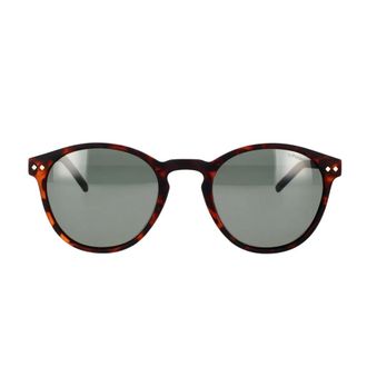 Polaroid unisex, Accessoires, Brun, Taille: 50 MM Lunettes de Soleil Rondes Vertes Polarisees