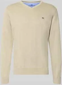 Fynch-Hatton Strickpullover mit Label-Strickerei