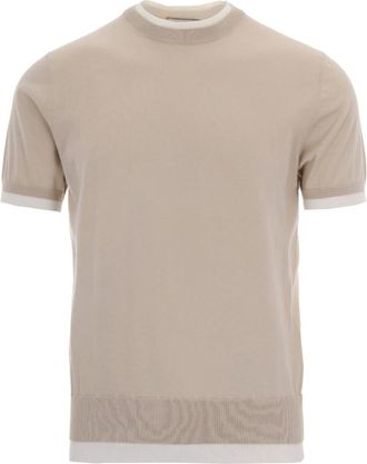 Paolo Pecora Homme, Pulls, Beige, Taille: 2XL Tricot ras du cou