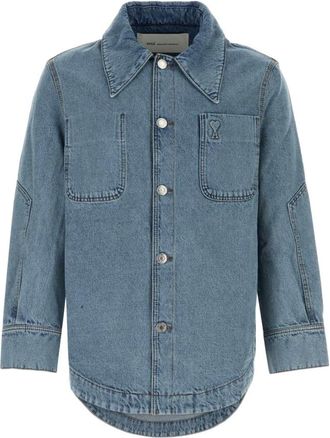 Ami Homme, Vestes, Bleu, Taille: M De Coeur Denim Shirt