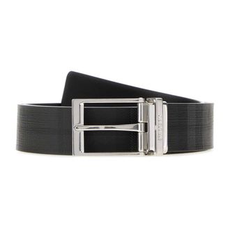 Burberry Homme, Accessoires, Noir, Taille: 95 CM Ceinture R&eacute;versible &agrave; Carreaux