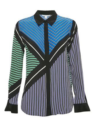 Diane Von Fürstenberg chemise à motif géométrique - Noir