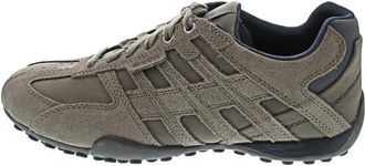 Geox Uomo Snake A Baskets pour Homme, Gris, 46 EU