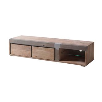 Massivmoebel24 Amsterdam 101 Mobile Tv In Legno Di Acacia - Laccato / Natur 180x48x39