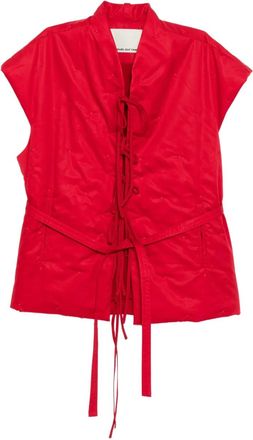 Samuel Gui Yang gilet lac&eacute; - Rouge