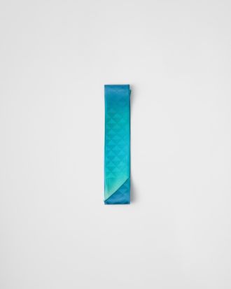 Prada Schmaler Schal aus bedrucktem Seidentwill