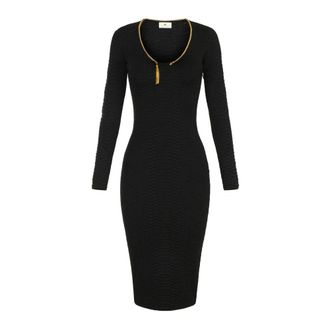 Elisabetta Franchi Midi-Strickkleid - - Dresses - Damen - Schwarzk - L