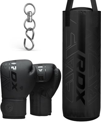 RDX Sports Gef&uuml;llt Boxsack Kinder,60 cm H&auml;ngend Box Set F&uuml;r Boxen Kickboxen MMA Muay Thai Karate, Punchings&auml;cke f&uuml;r Jungen M&auml;dchen, Maya Hide Leder Kids Punching