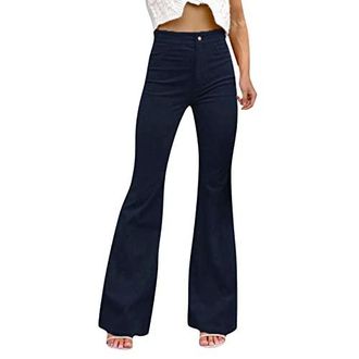 Generic Vuncio Pantalon Bootcut Femme Velours C&ocirc;tel&eacute; Grande Taille Et Elegant Pantalon Evas&eacute; Hiver Femme Taille Haut Extensible Confortable Casual Fitness Swe